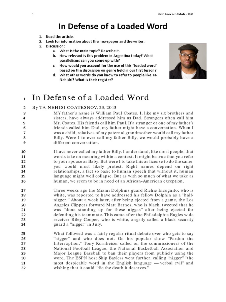 In Defense of A Loaded Word | PDF | Father
