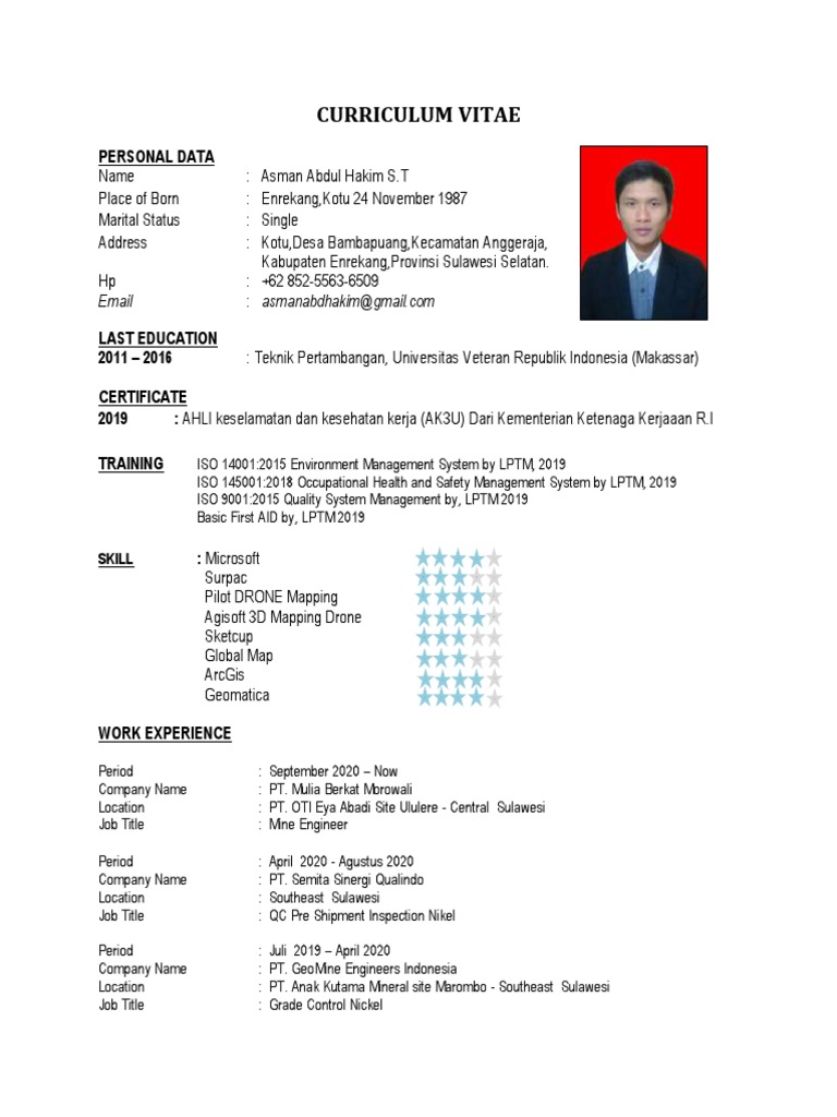 CURRICULUM VITAE - Asman | Download Free PDF | Business