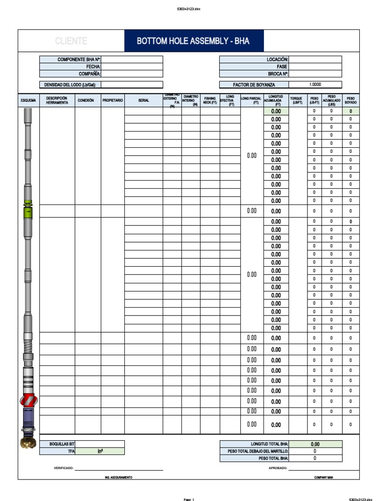 Tally - Bottom Hole Assembly | PDF