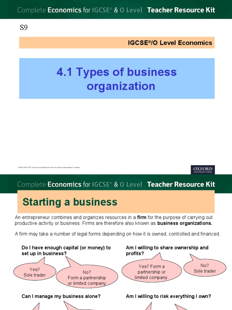 Types of Business Organization | PDF | Partnership | Sole Proprietorship