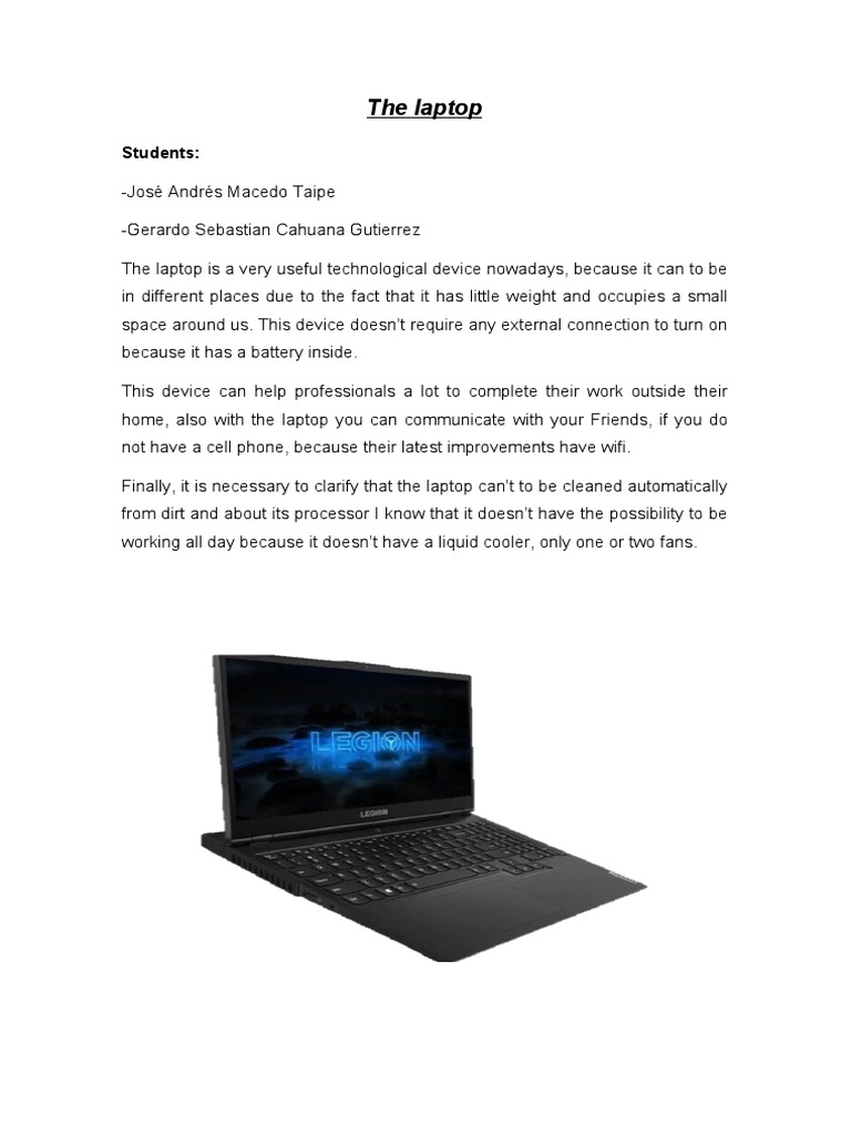 My Favorite Technological Device | PDF | Computers