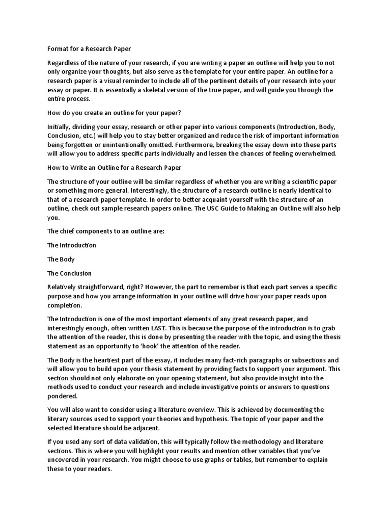 Format For A Research Paper | PDF | Letter Case | Punctuation