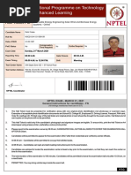 Nptel Hall Ticket | PDF | Identity Document
