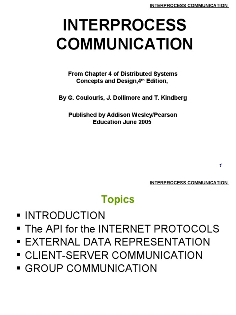 Interprocess Communication | PDF | Network Socket | Port (Computer Networking)