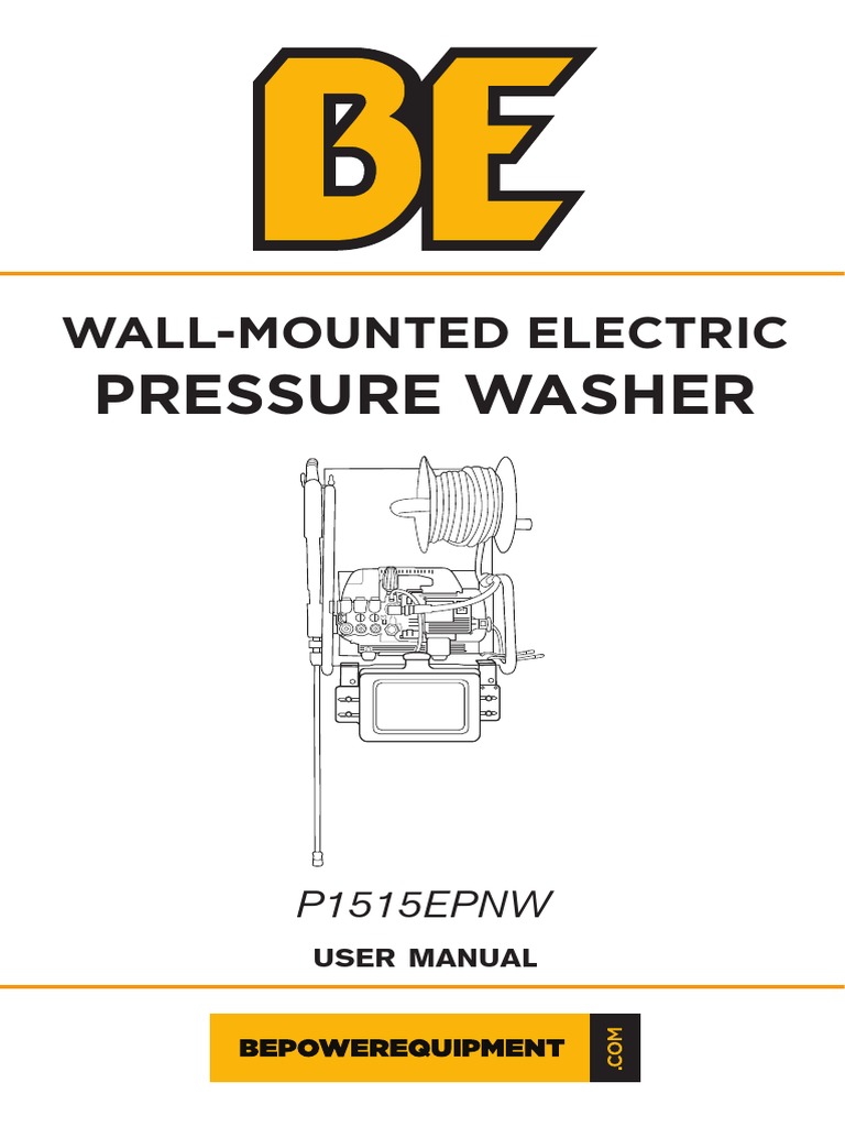 BE Electric Pressure Washer USER MANUAL | PDF | Ac Power Plugs And ...