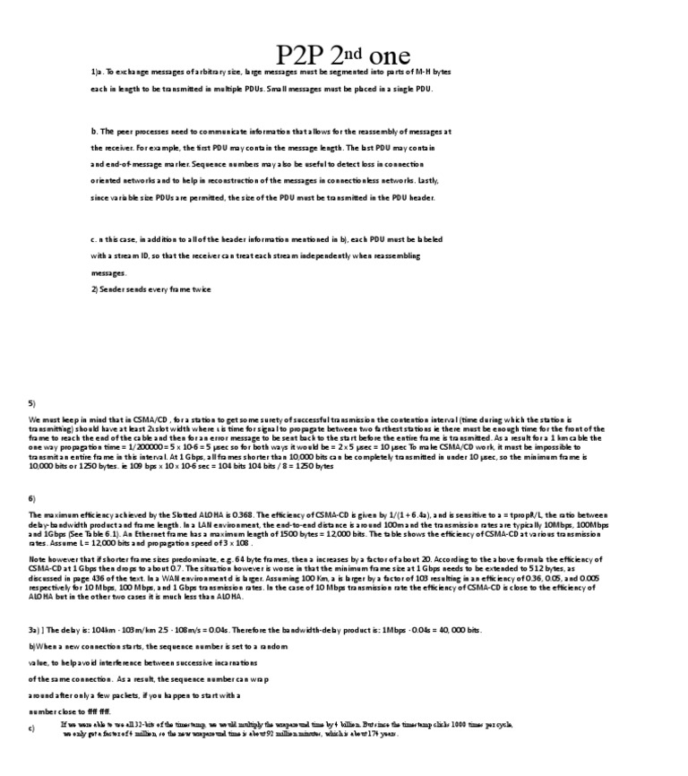 P2P 2nd One | PDF | Telecommunications Standards | Computer Engineering