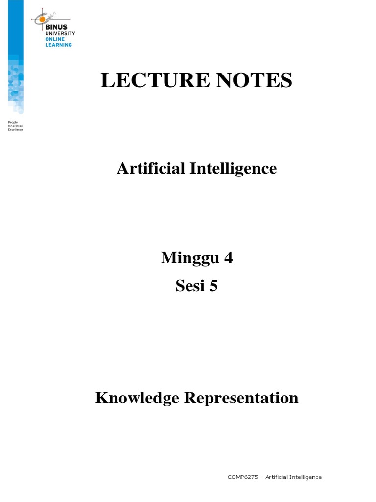 LN04-COMP6275-Artificial Intelligence-Knowledge Representation | PDF | Komputer