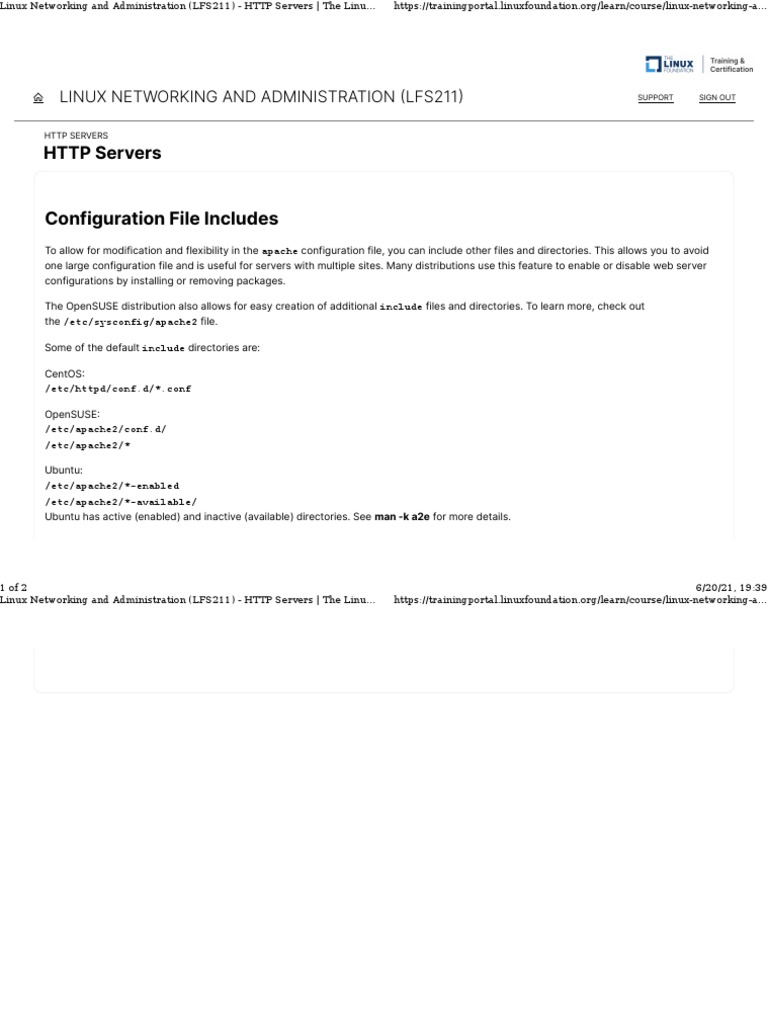 HTTP Servers - Configuration File Includes | PDF