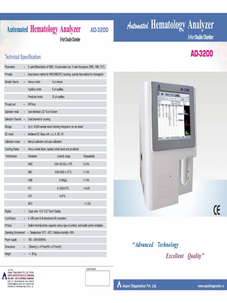 Ad 3200 Automatedanalyzer | PDF
