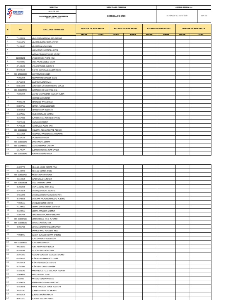 Formato de Entrega de EPP | Download grátis PDF | Entretenimiento ...