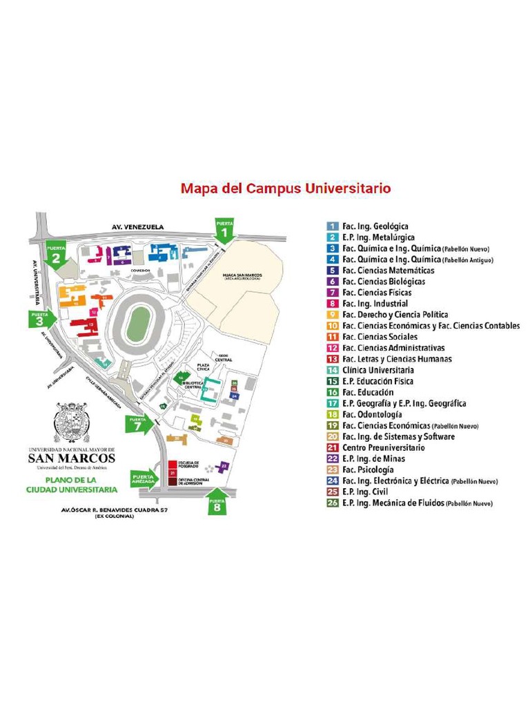 Mapa Campus UNMSM | PDF