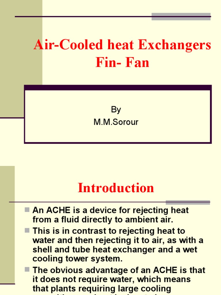 Air-Cooled Heat Exchangers Fin-Fan: by M.M.Sorour | PDF | Pipe (Fluid ...