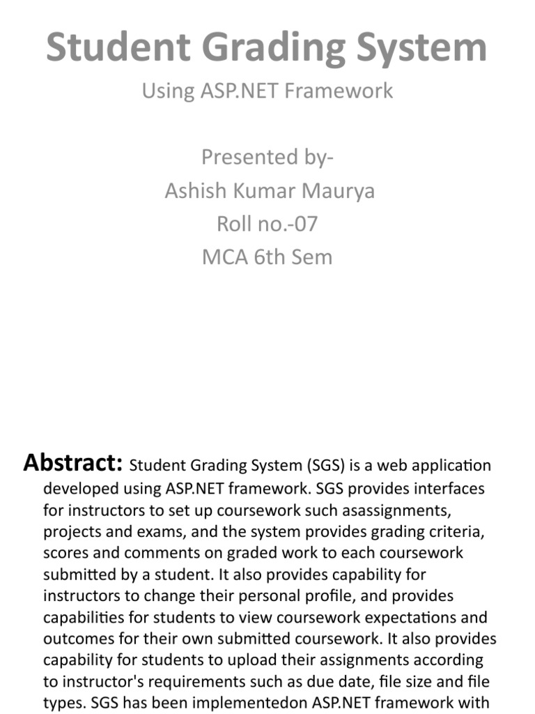 Student Grading System | PDF | Web Application | Data Management