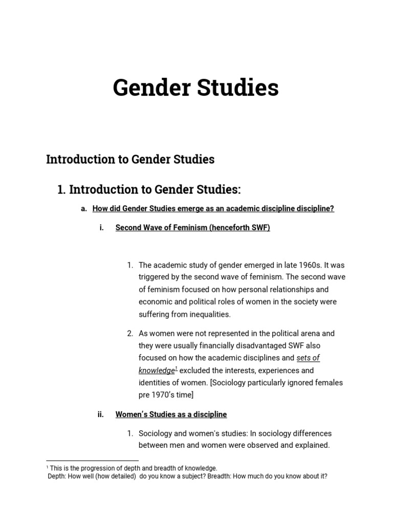 Gender Studies | PDF | Feminism | Gender Studies