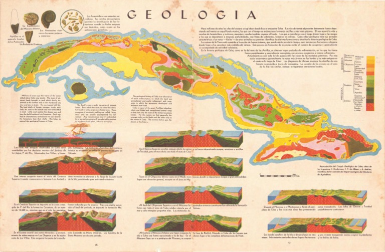 Atlas de Cuba 1949 018-19 Mapa Geologico | PDF