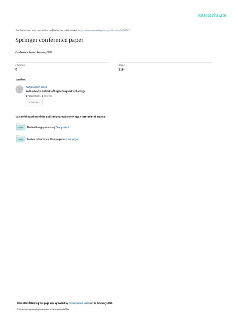 Springer Conference Paper | PDF