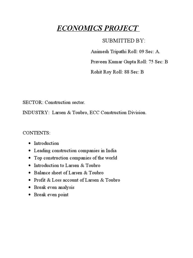 Economics Project: Submitted by | PDF | Economies