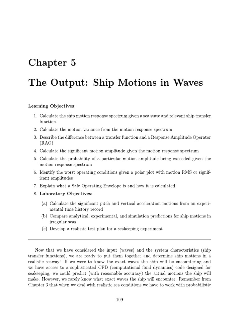 Reading 5 - Dynamics of Marine Vessels (MR 333) - The Output Ship ...