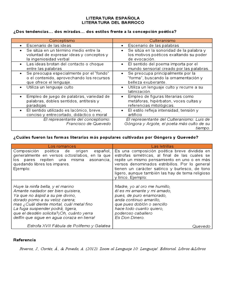 Góngora y Quevedo | PDF | Barroco | Poesía