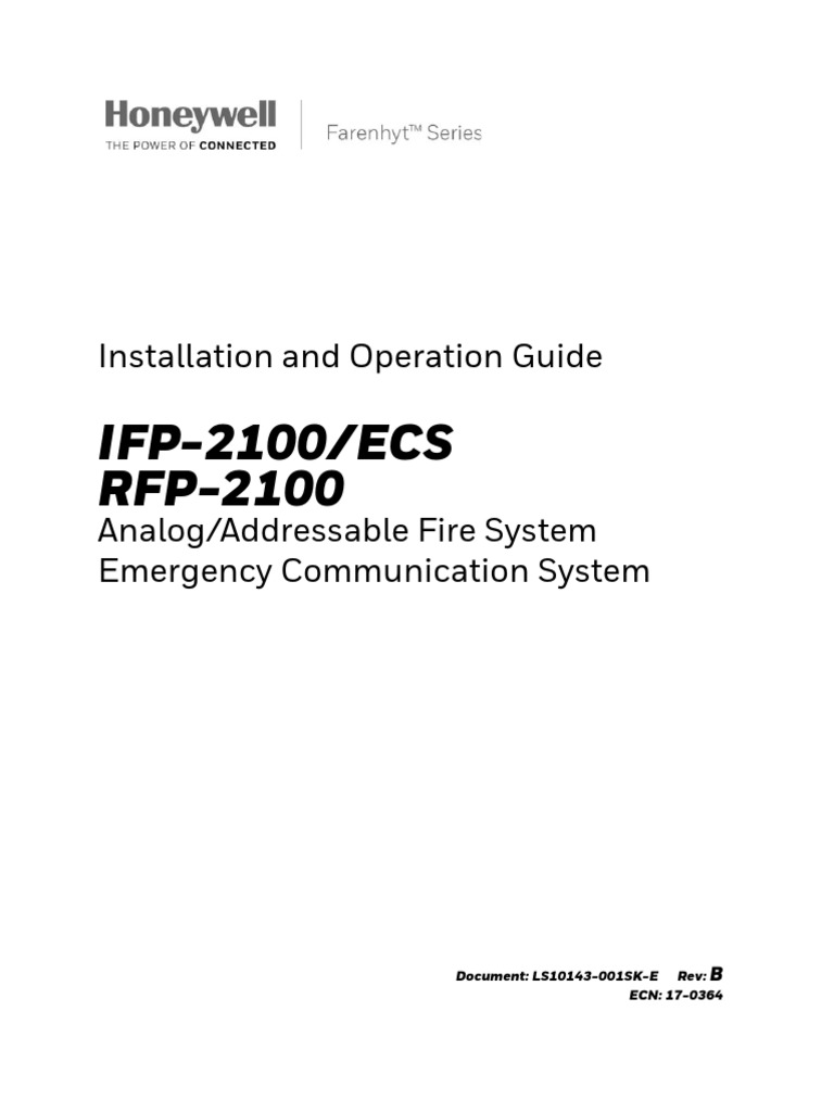 IFP-2100/ECS RFP-2100: Installation and Operation Guide | PDF ...