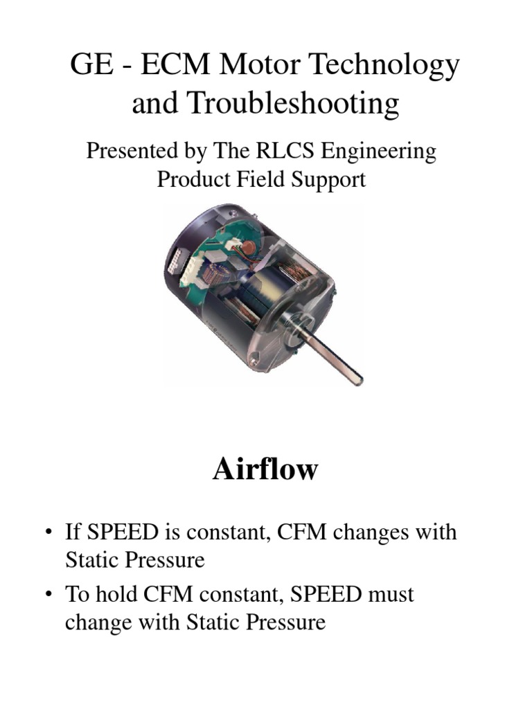 GE - ECM Motor Technology and Troubleshooting | PDF | Electric Motor ...