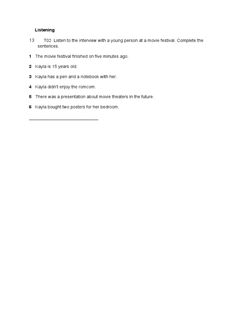 Listening - Writing | PDF