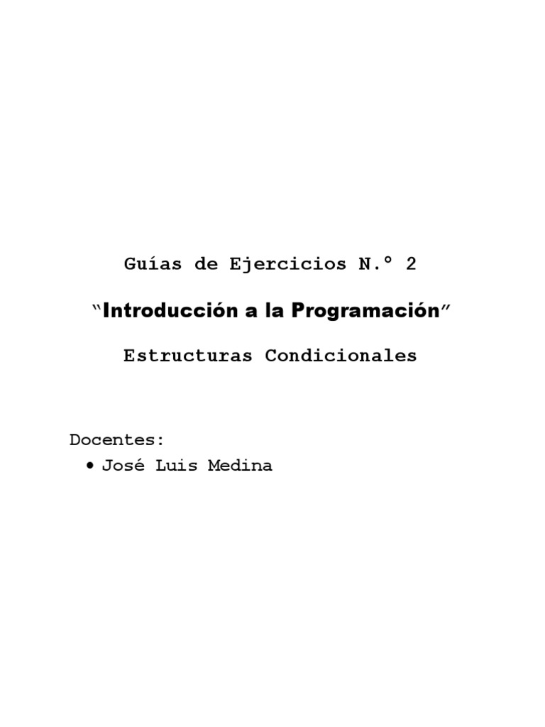 Guia de Ejercicios #2 - Introducción A La Programación | PDF | Economias | Business