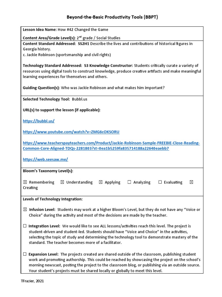 BBPT Lesson Idea Module 6 | PDF | Applied Psychology | Educational Psychology