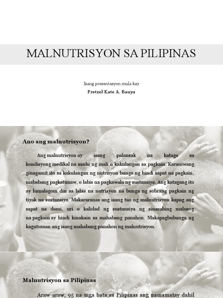 Malnutrisyon Sa Pilipinas | PDF