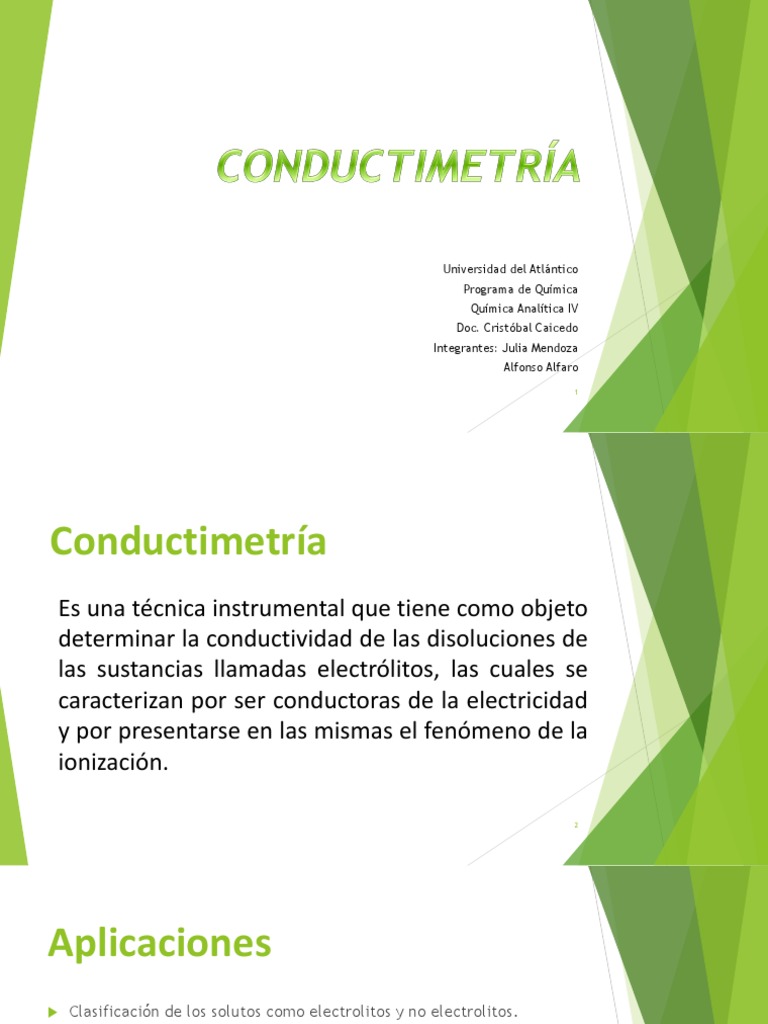 Exposicion de Conductimetria Lista Mañana 07-10-14 | PDF | Química ...