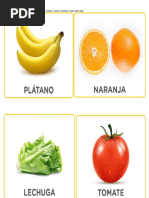 Bingo de Frutas y Verduras | PDF | Alimentos | Vegetales