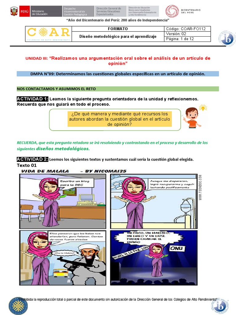 Dmpa 09 III Unidad 4to Lengua y Literatura | PDF