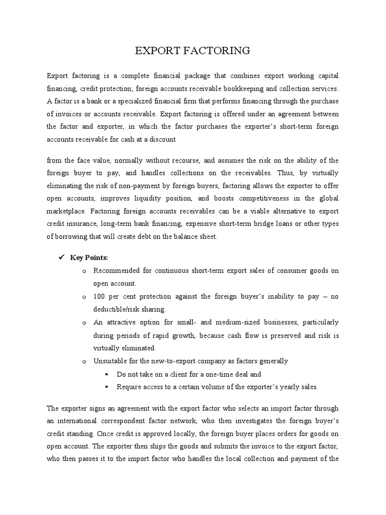 Factoring | PDF | Factoring (Finance) | Credit