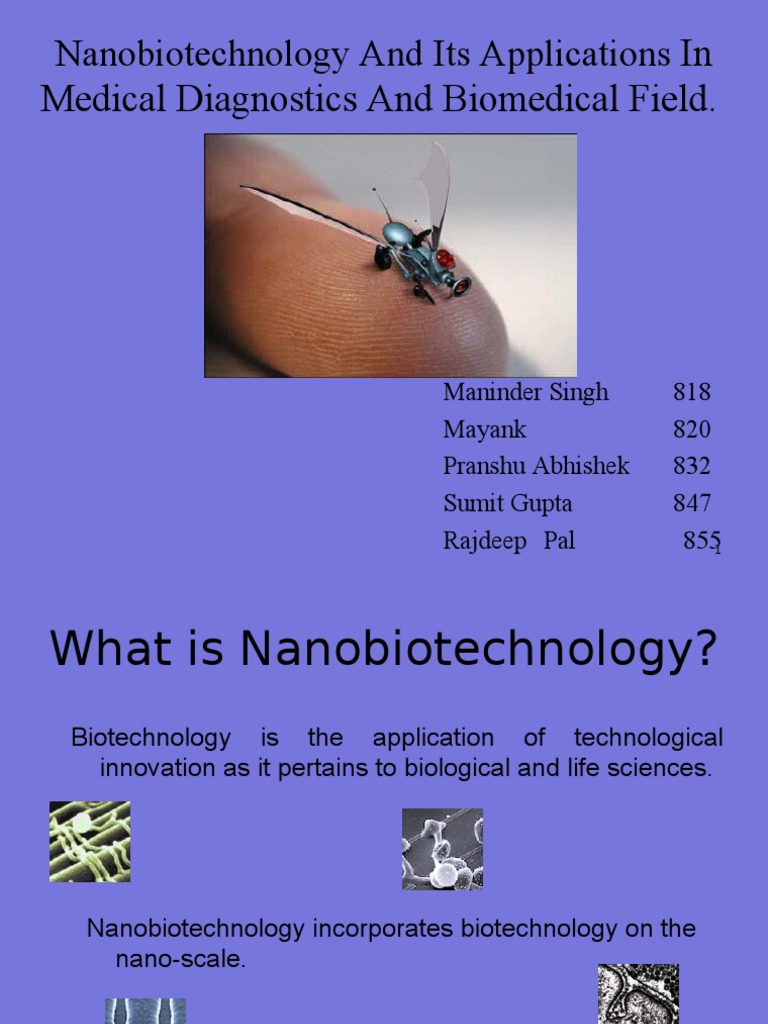 Nanobiotechnology And Its Applications In Medical Diagnostics And ...
