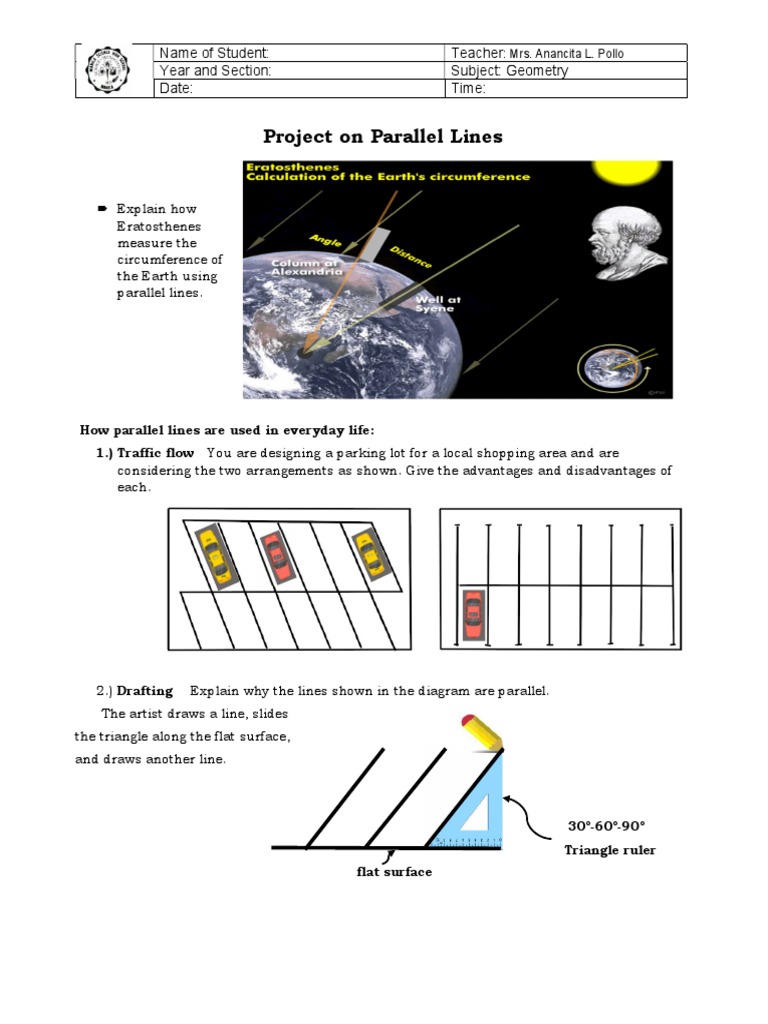 3rd Quarter - Project On Parallel Lines | PDF | Geometry | Elementary ...