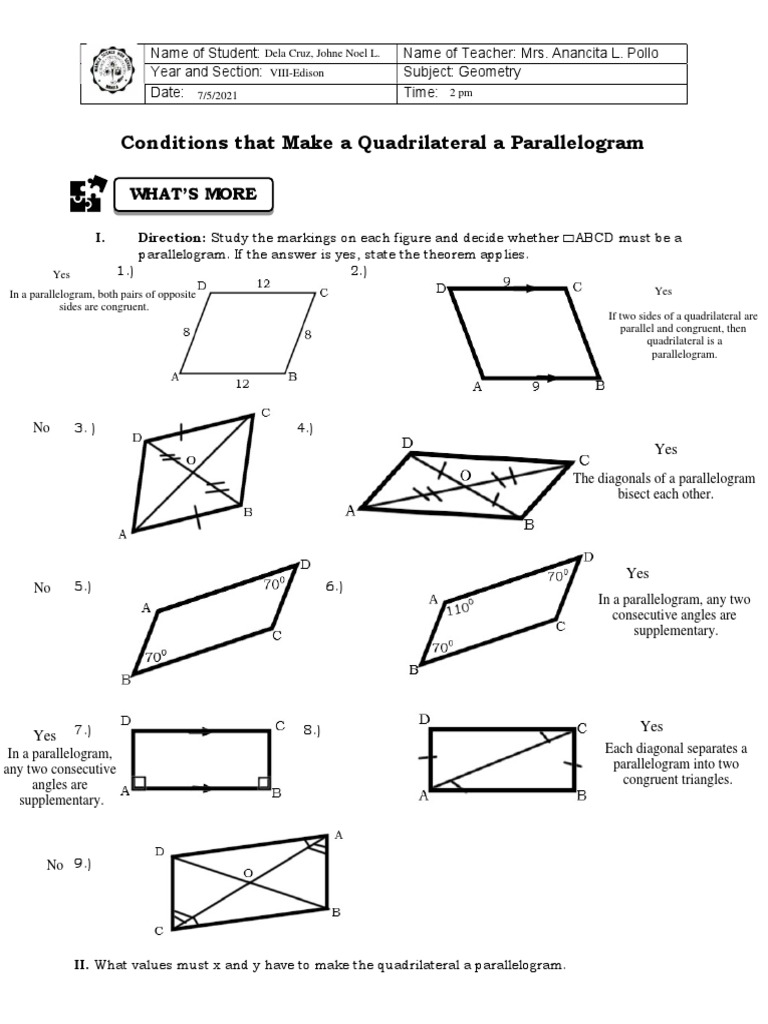 Parallelogram Quadrilateral