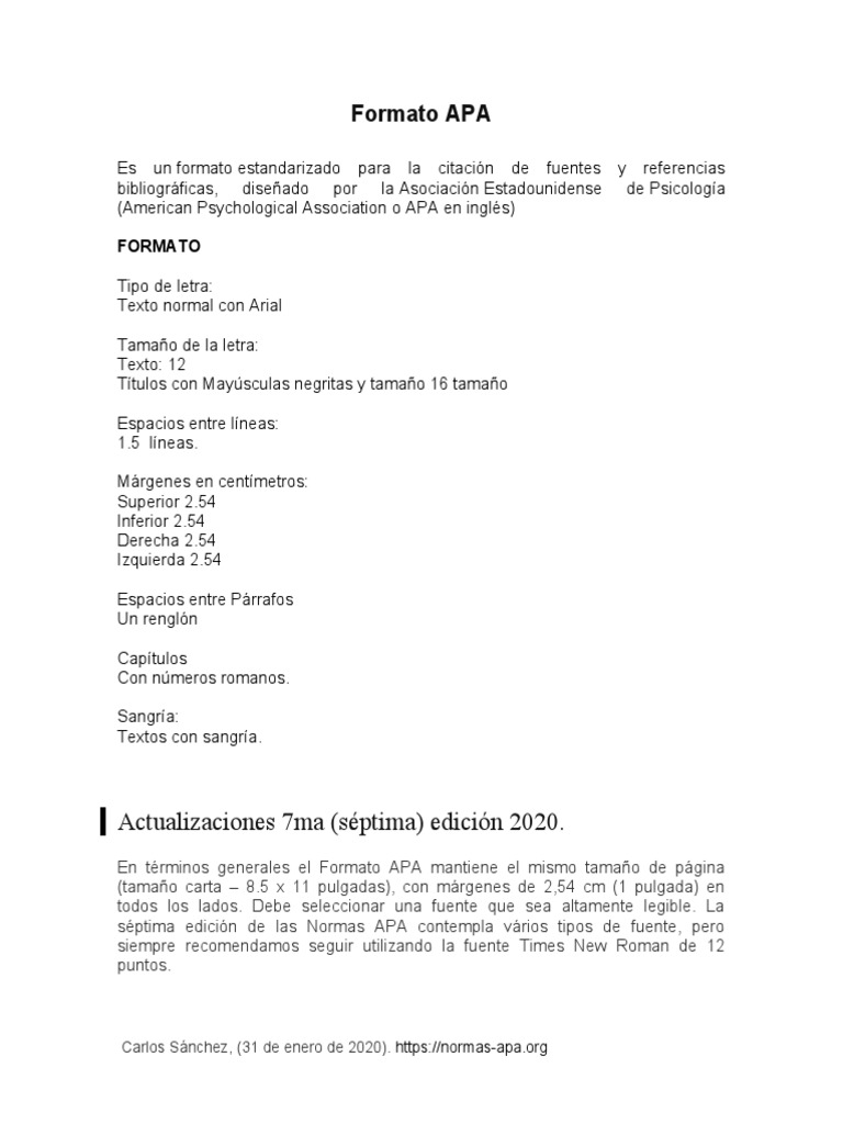 Formato APA | PDF | Estilo apa | Sitios web