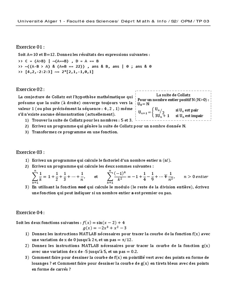 TP03 | PDF | Méthodes et références pédagogiques