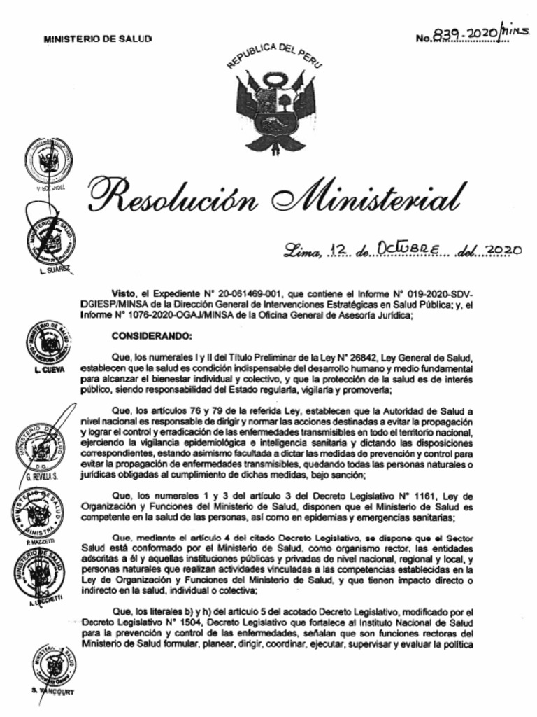 RM 839 2020 Minsa | PDF