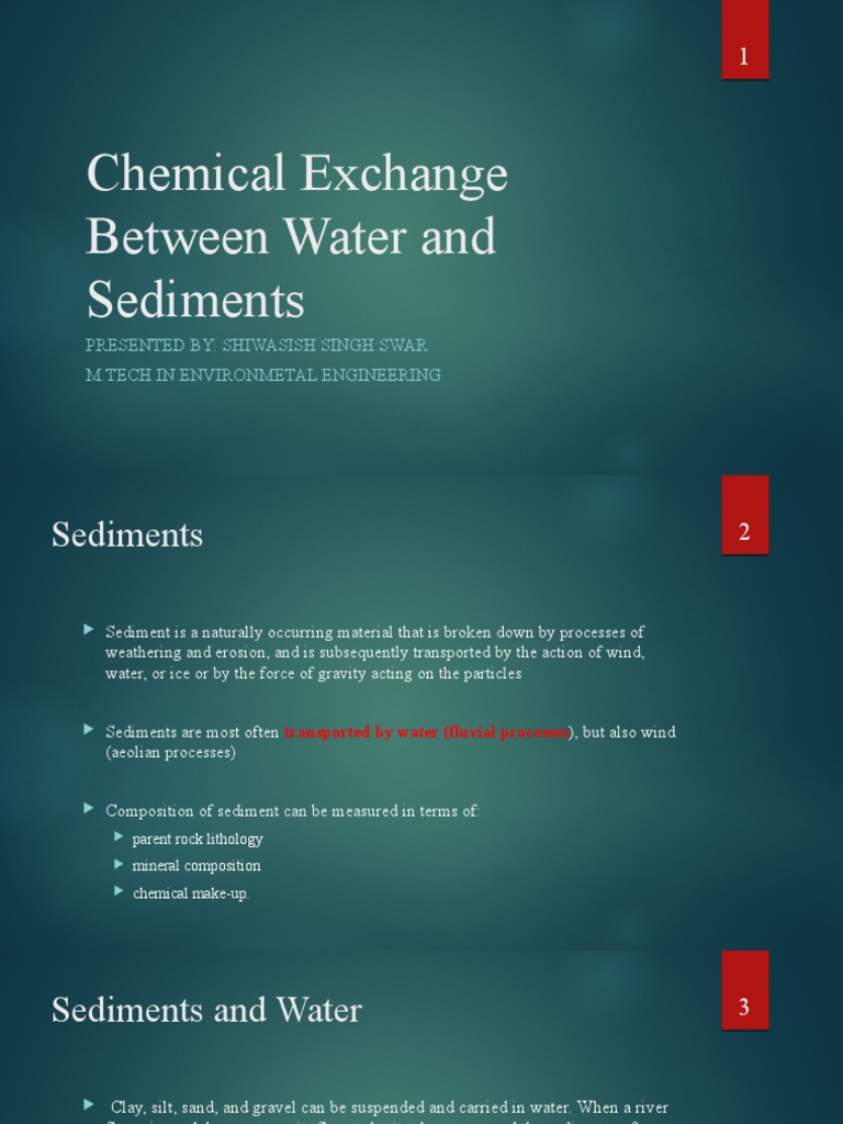 Chemical Exchange Between Water and Sediments | PDF | Sediment ...