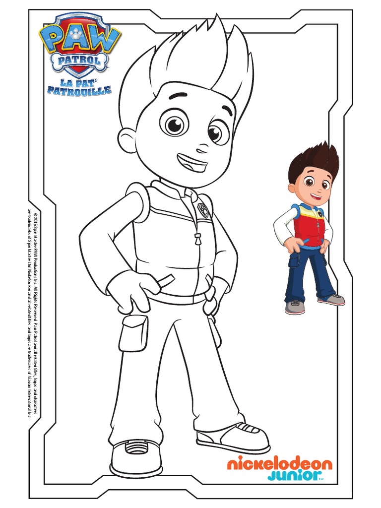 Paw Patrol Ryder Coloring Pages