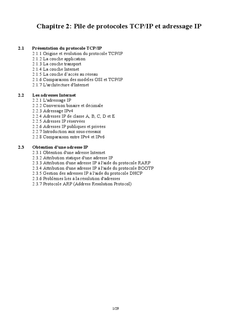 Guide TCP/IP et Adressage IP | PDF | Protocoles Internet | Adresse IP