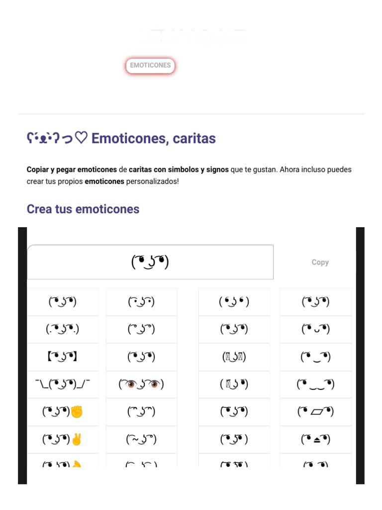Caritas y Emoticonos para Pegar | PDF