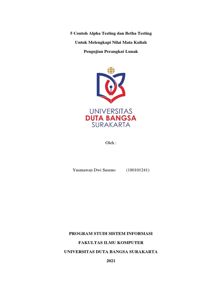 Contoh Alpha dan Beta Testing Game | PDF | Komputer | Teknologi & Rekayasa