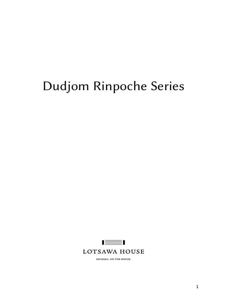 Dudjom Rinpoche Collection | PDF | Tibetan Buddhism | Dzogchen