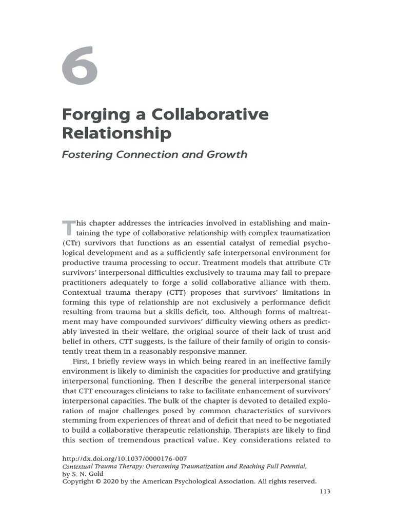 Forging A Collaborative Relationship | PDF