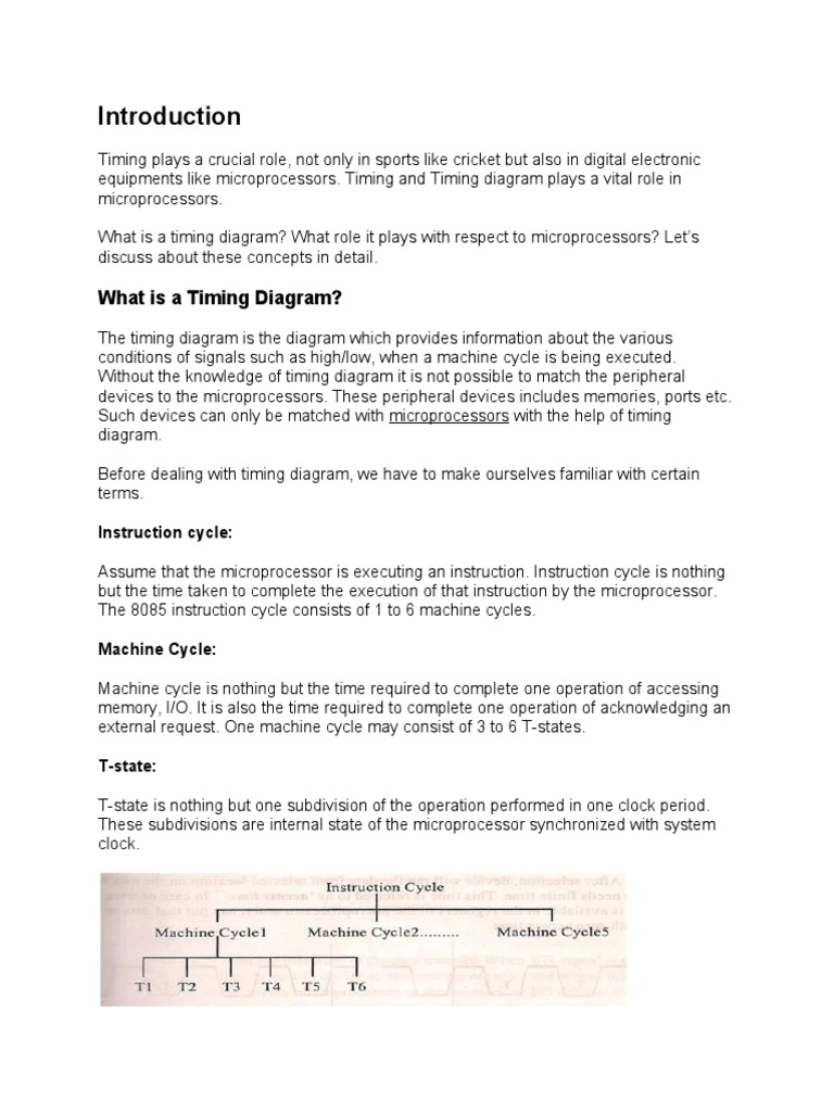 What Is A Timing Diagram?: Instruction Cycle | PDF | Computing ...