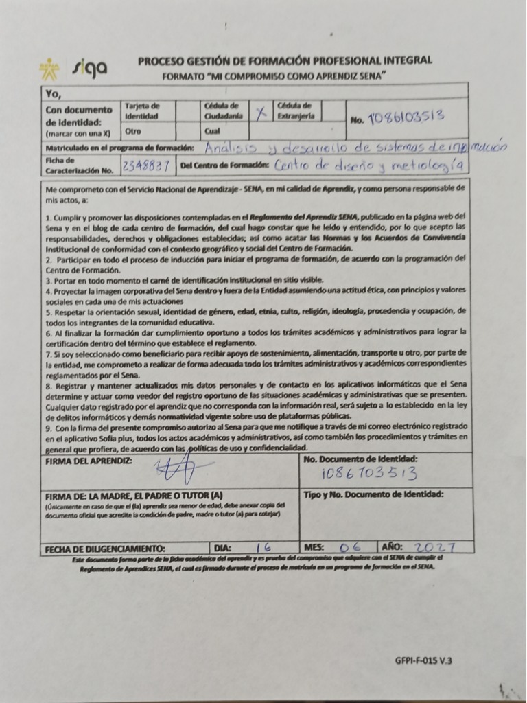 Formato Compromiso | PDF