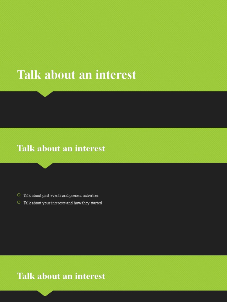 4 - Talk About An Interest | PDF