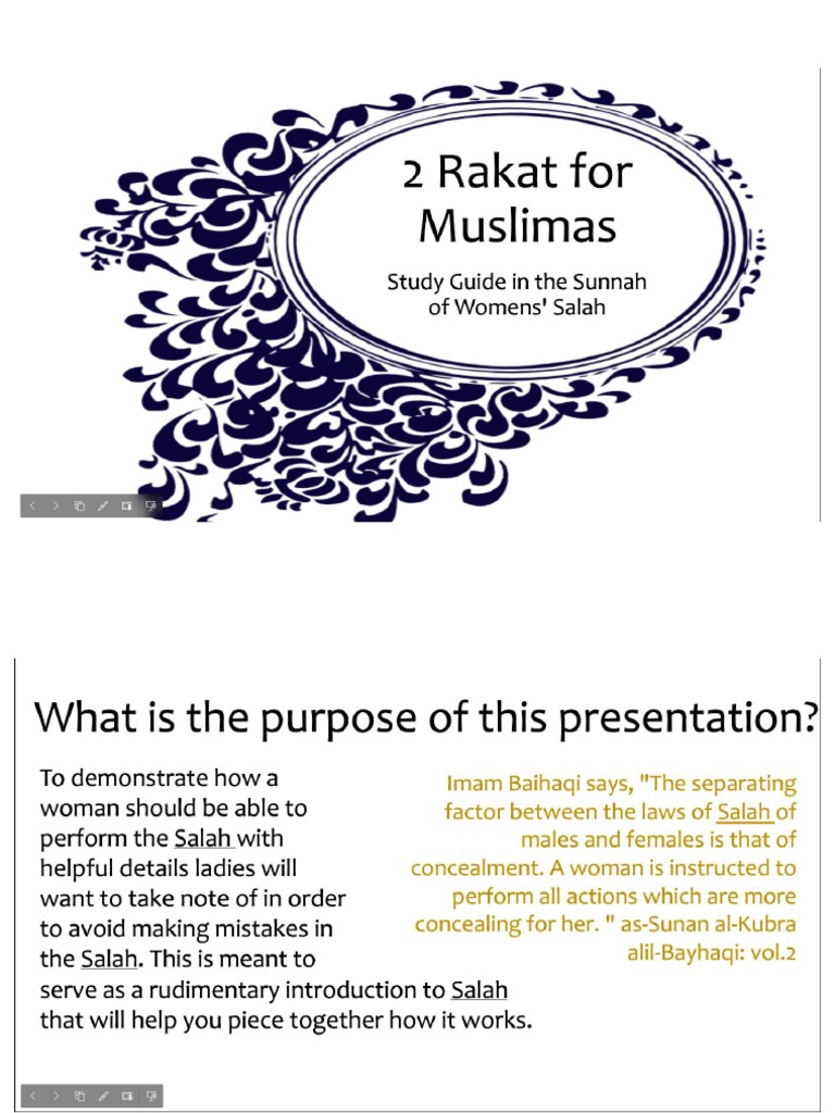 (Unselectable) Study Guide in The Sunnah of Womens Salah PDF W/pictures ...